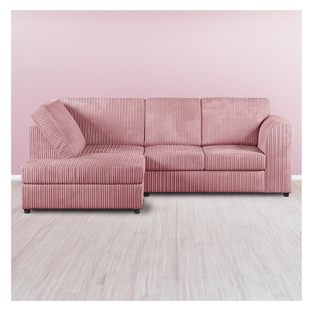 Hannah Jumbo Cord Full Back 4 Seater Corner Sofa - furniture786